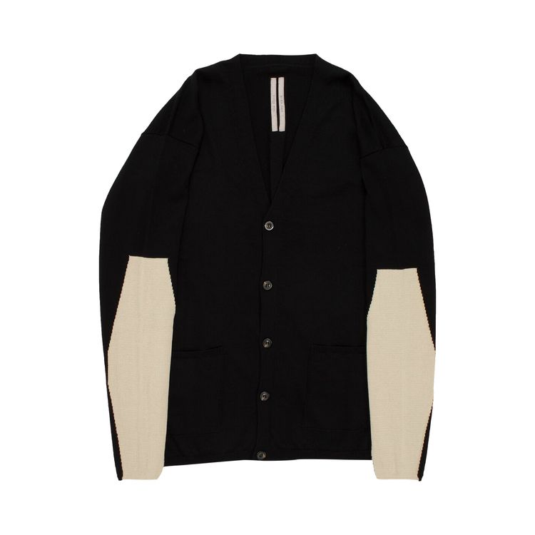 Buy Rick Owens Peter Cardigan 'Black/Pearl' - RU01C4608 KRI 09 | GOAT