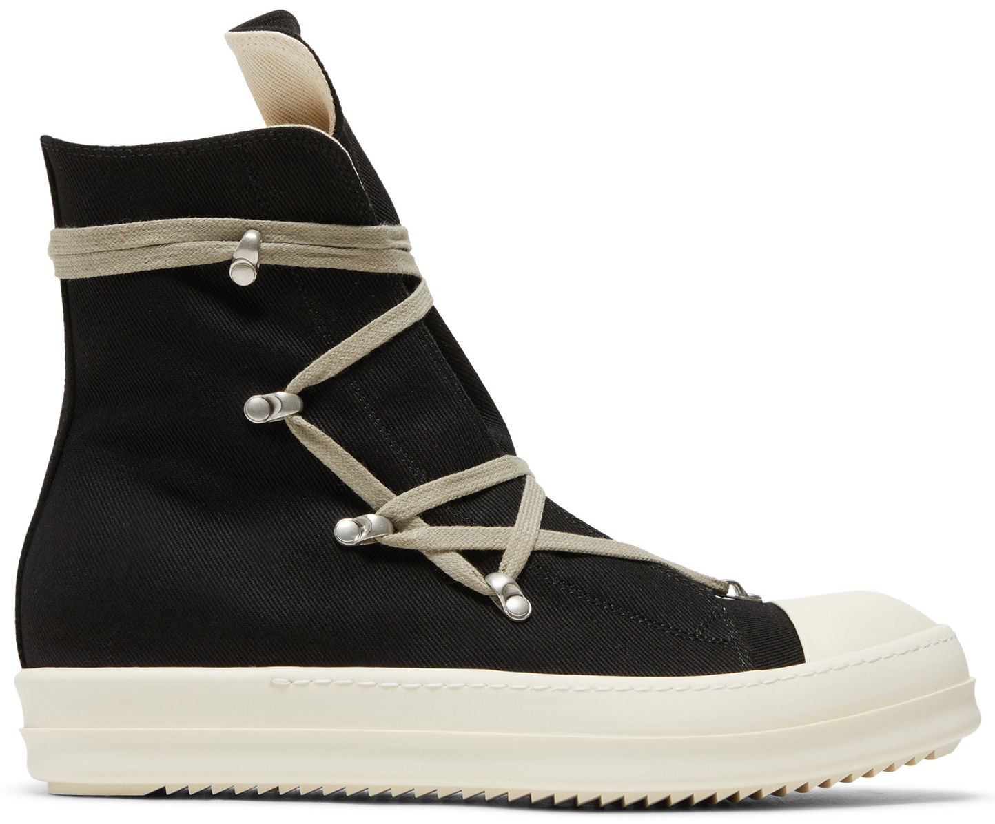 Buy Rick Owens DRKSHDW Strobe Cotton Denim Hexa High 'Black Milk ...