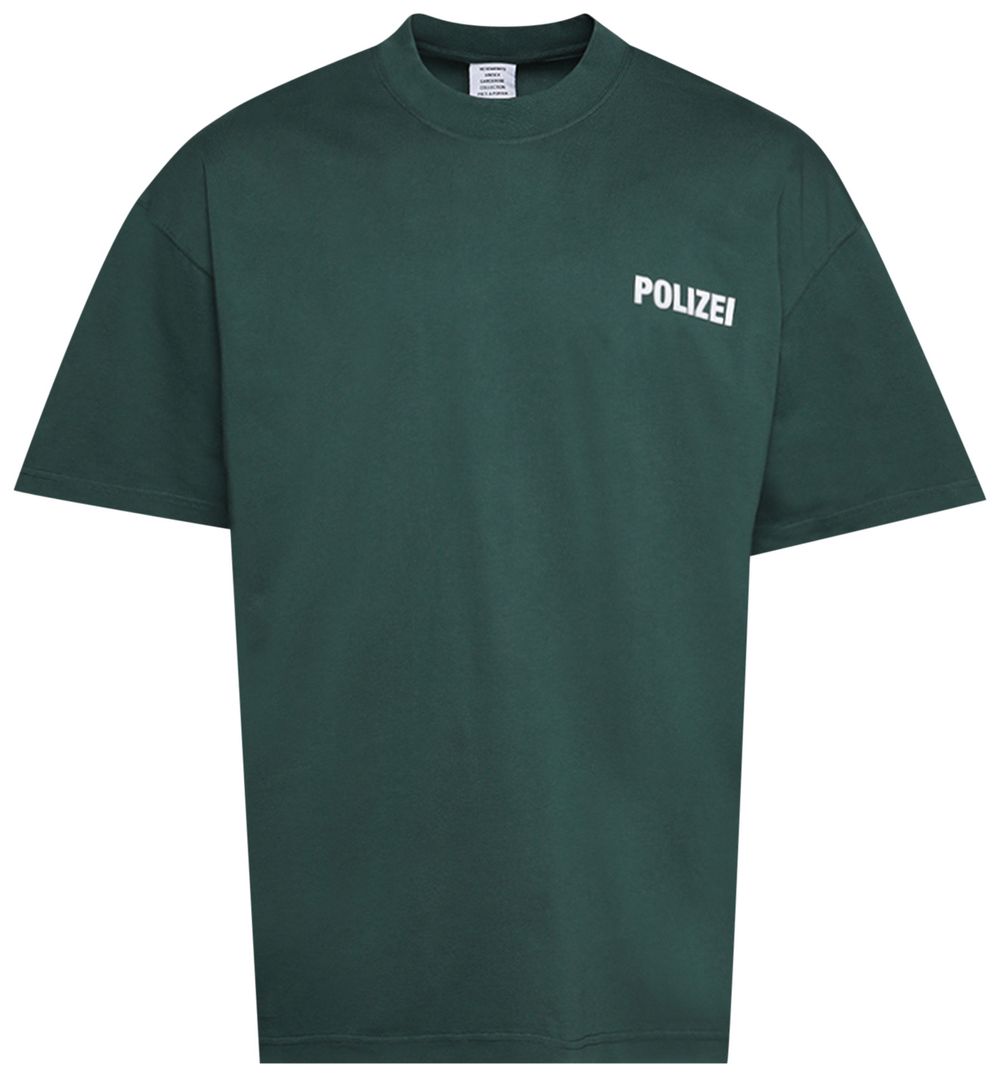 Buy Vetements Polizei T-Shirt 'Police Green' - UE63TR451G POLI | GOAT