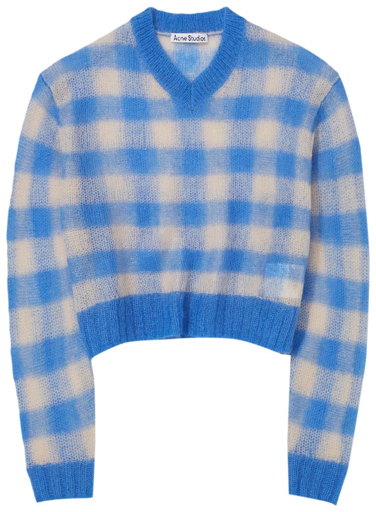 Buy Acne Studios Gingham Jumper 'Blue/Light Beige' - A60415 GOAT BLUE ...