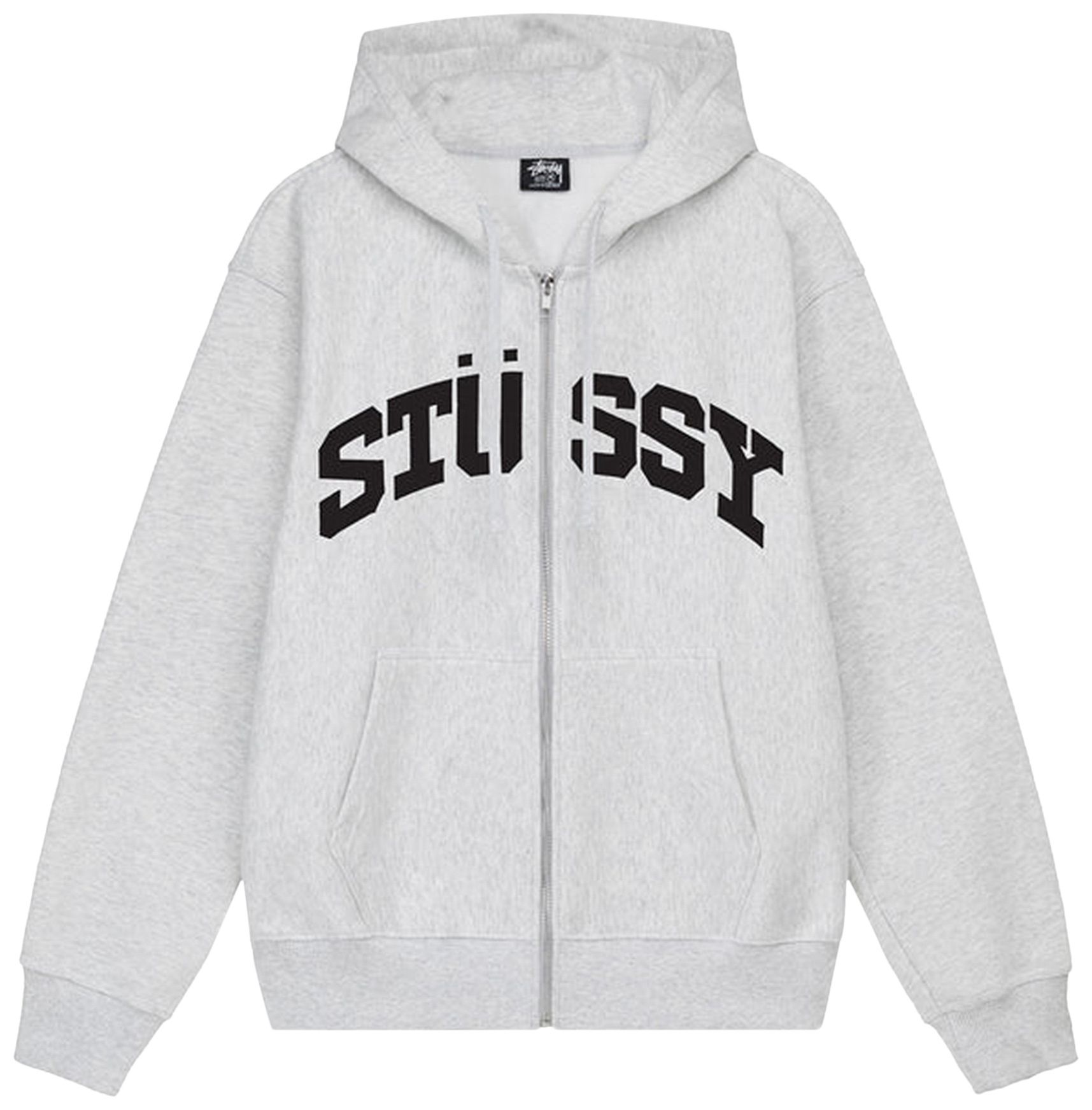 Buy Stussy Block Sport Zip Hoodie 'Ash Heather' - 1974910 ASH | GOAT
