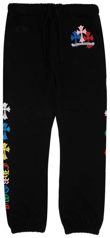 Buy Chrome Hearts Cross Sweatpants 'Black/Multicolor' - 1383 ...