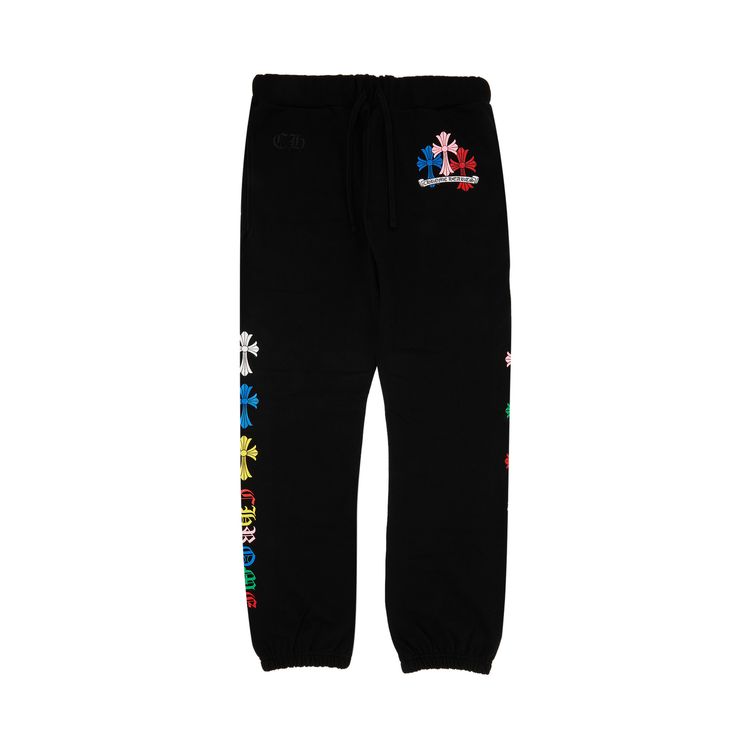 Buy Chrome Hearts Cross Sweatpants 'Black/Multicolor' - 1383 ...