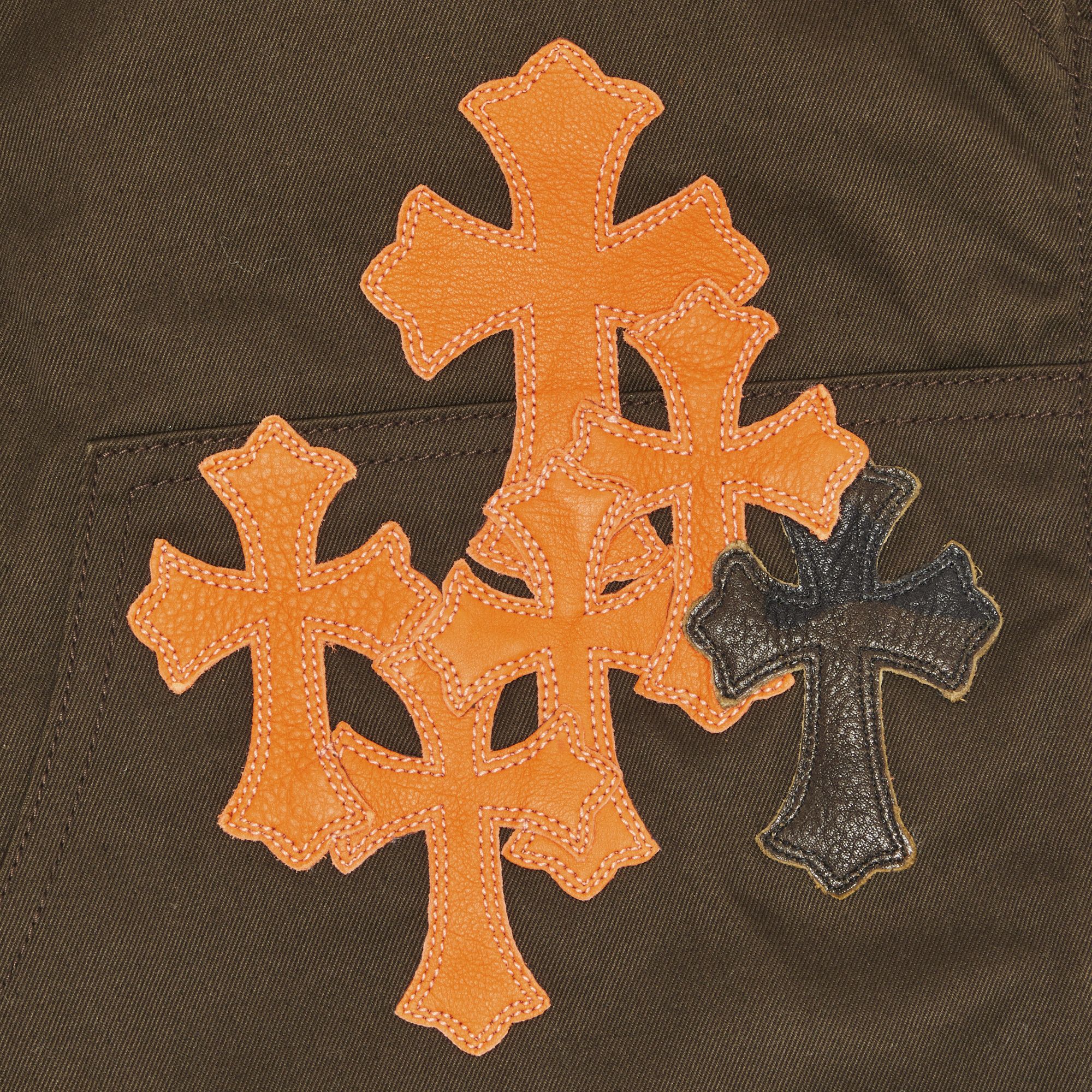 Buy Chrome Hearts Cross Patch Carpenter Pants 'Brown/Orange' - 1383 ...