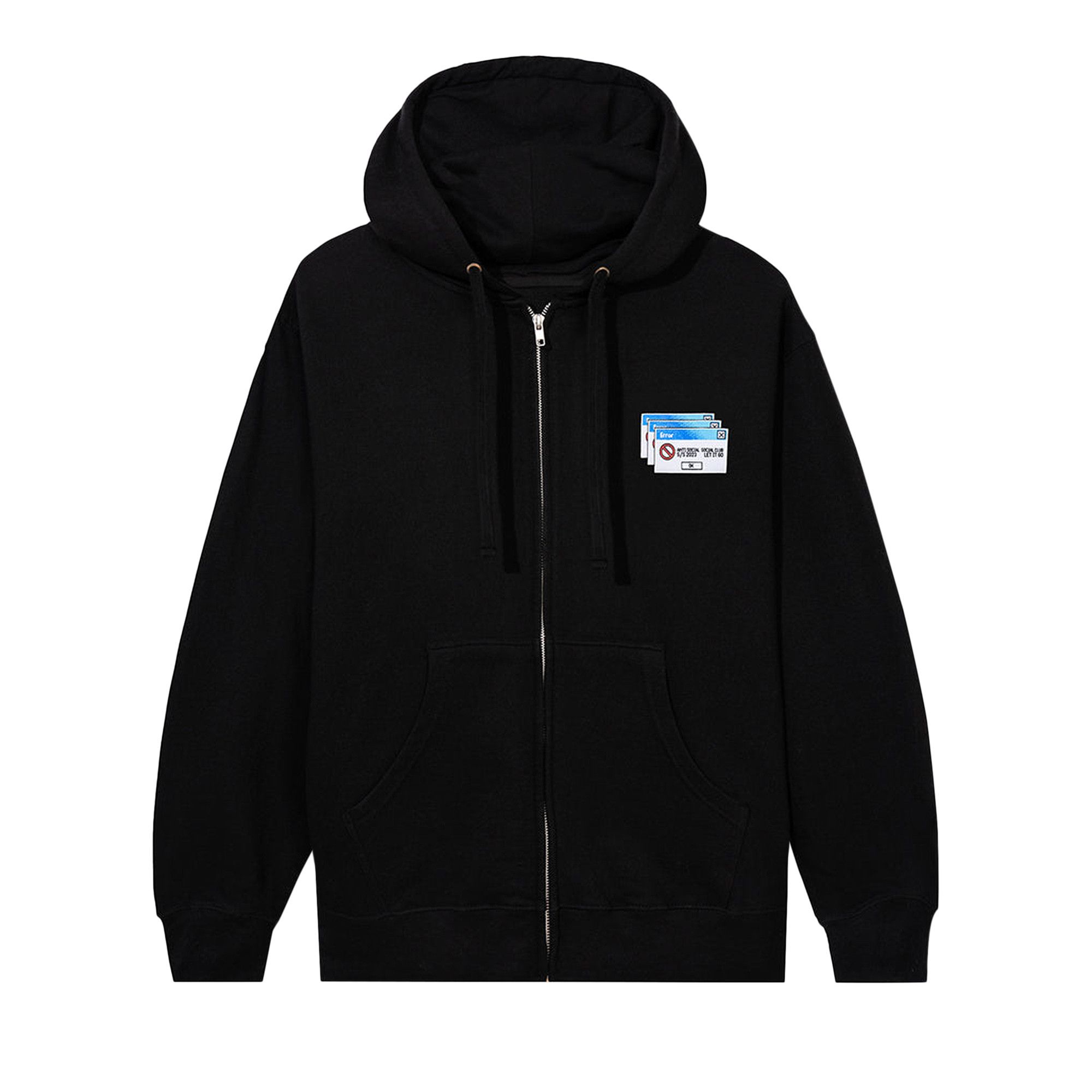 Buy Anti Social Social Club 404/747 Zip Up Hoodie 'Black Buy Anti Social Social Club 404/747 Zip Up Hoodie 'Black