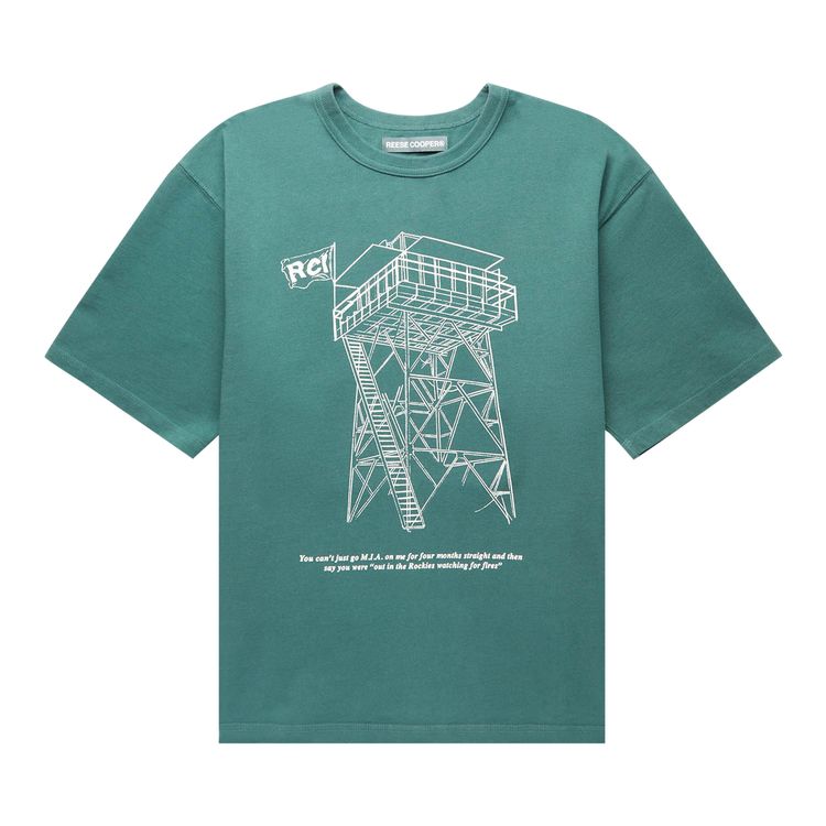 Buy Reese Cooper Watchtower T-Shirt 'Forest Green' - PY00170 | GOAT