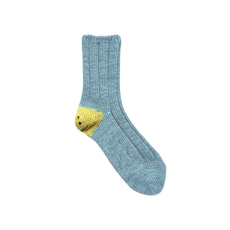 Buy Kapital 56 Yarns Rib Rainbow Happy Heel Socks 'Sax' - EK 1363 SAX ...