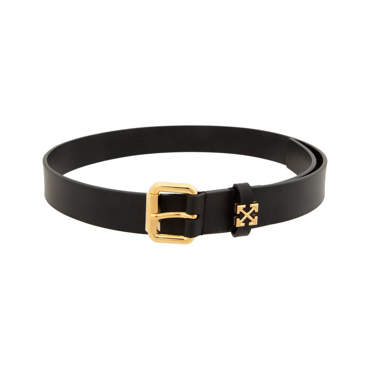 Buy Off-White Arrow Loop H30 Belt 'Black/Gold' - OMRB105S23LEA0011076 ...