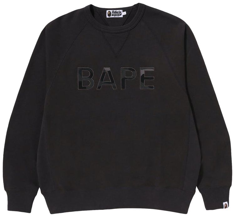 Buy BAPE Patch Relaxed Fit Crewneck 'Charcoal' - 1J30 113 007 CHARCOAL ...