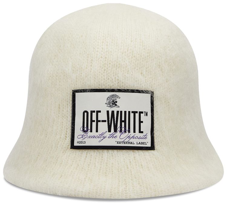 Buy Off-White Label Mohair Bucket Hat 'White' - OWLB038S23KNI0010400 | GOAT