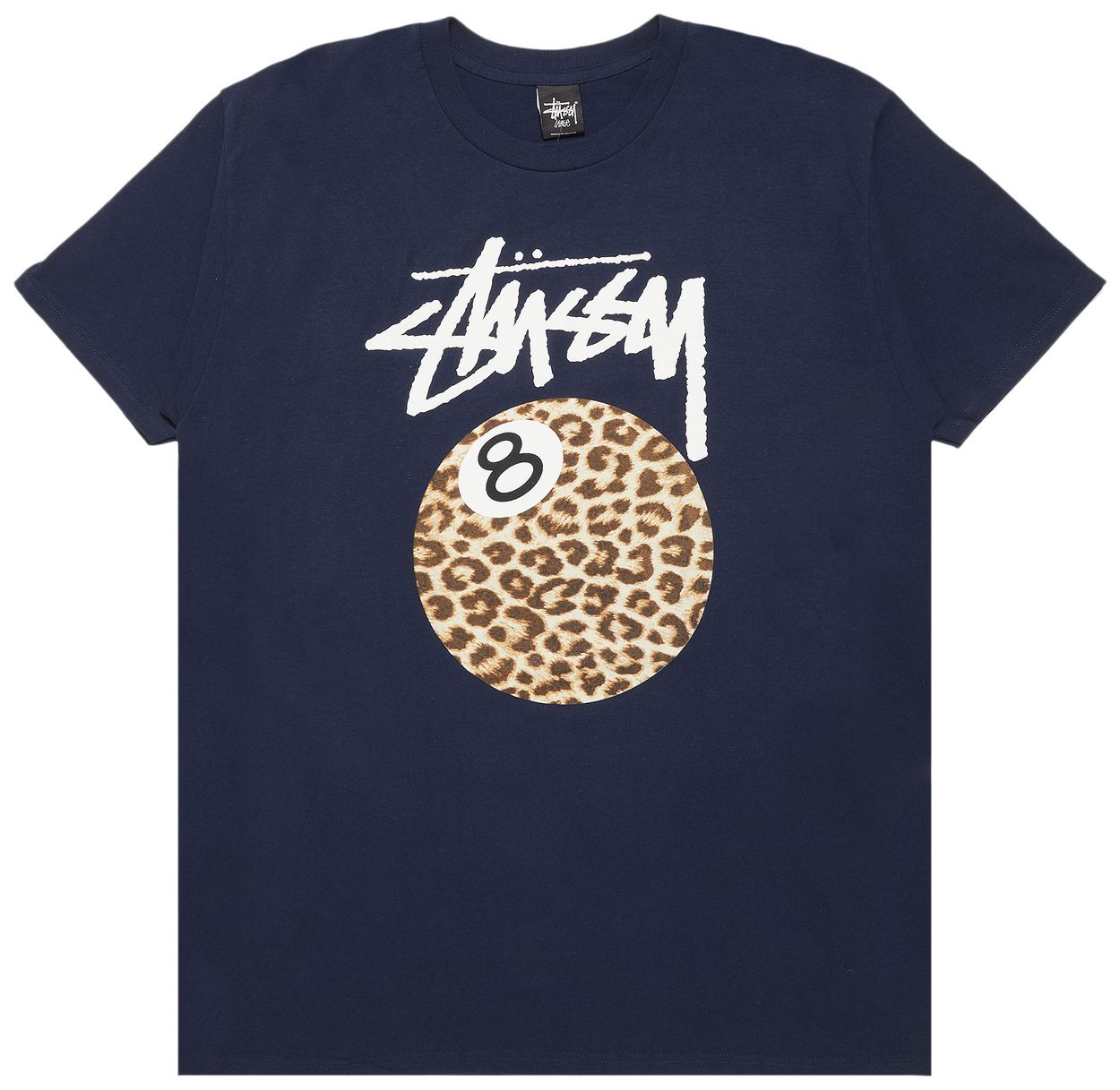 Buy Stussy Cheetah 8 Ball Tee 'Navy' - 1903340 NAVY | GOAT