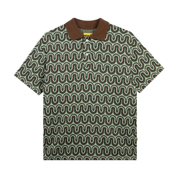 Buy GOLF WANG Stripe Knit Polo 'Green Combo' - SS23TS1001G | GOAT