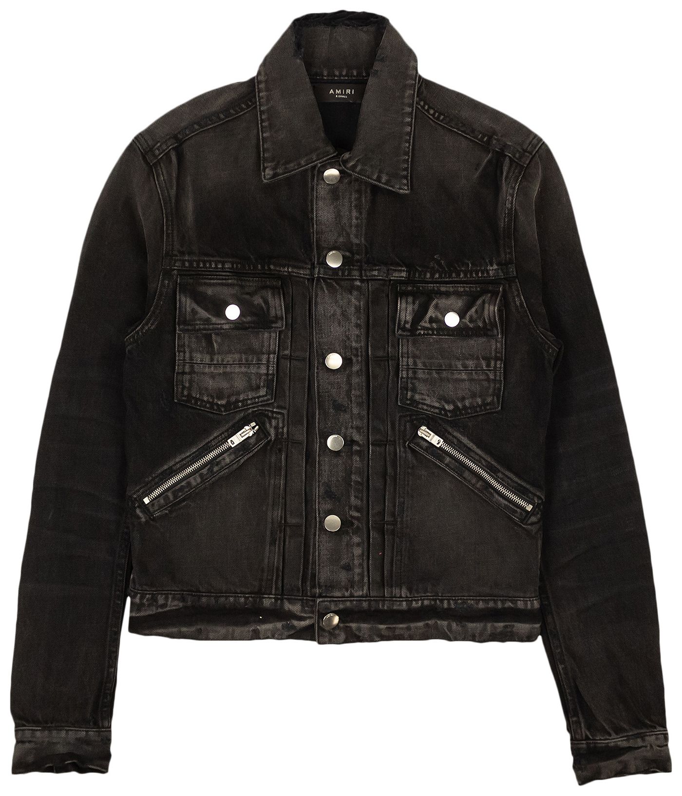 Buy Amiri Core Double Slanted Trucker Jacket 'Black' - MDT001 023 BLAC ...