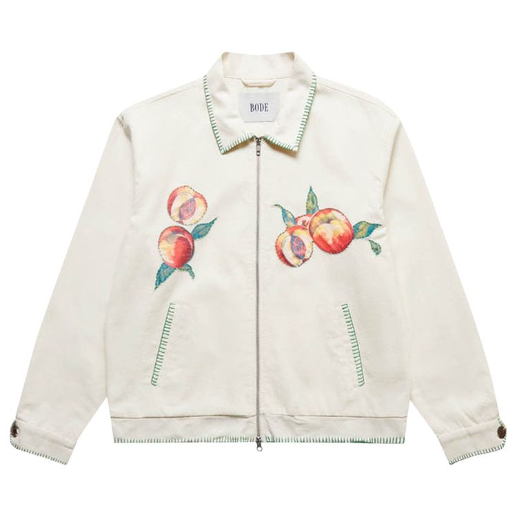Buy Bode Georgia Peach Jacket 'White' - MROW000003 WHIT | GOAT DE