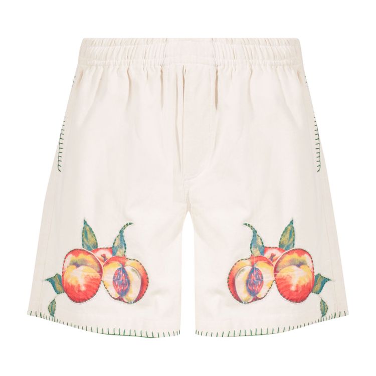 Buy Bode Georgia Peach Rugby Short 'Yellow/Green' - MRBT000021 WHIT | GOAT