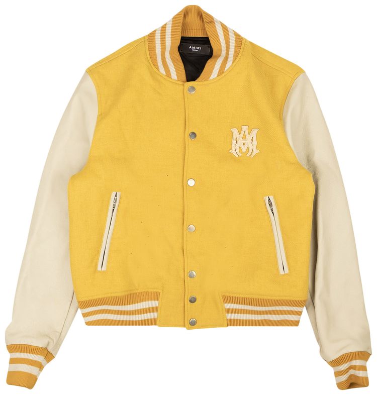 Buy Amiri Letterman Jacket 'Mustard' - MOS001 701 MUST | GOAT UK