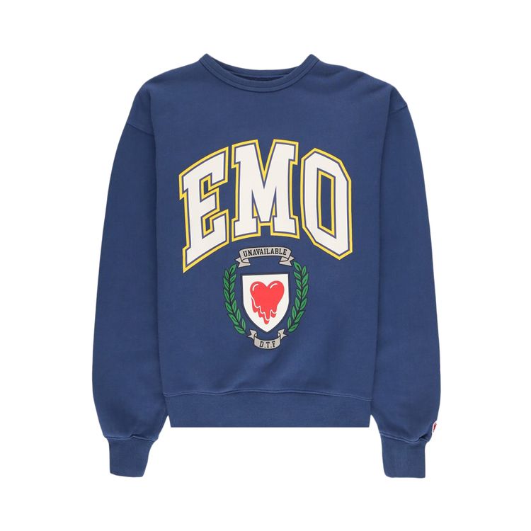 Buy Emotionally Unavailable Emo Crewneck 'Navy' - EU SS23 CN1 NAVY | GOAT