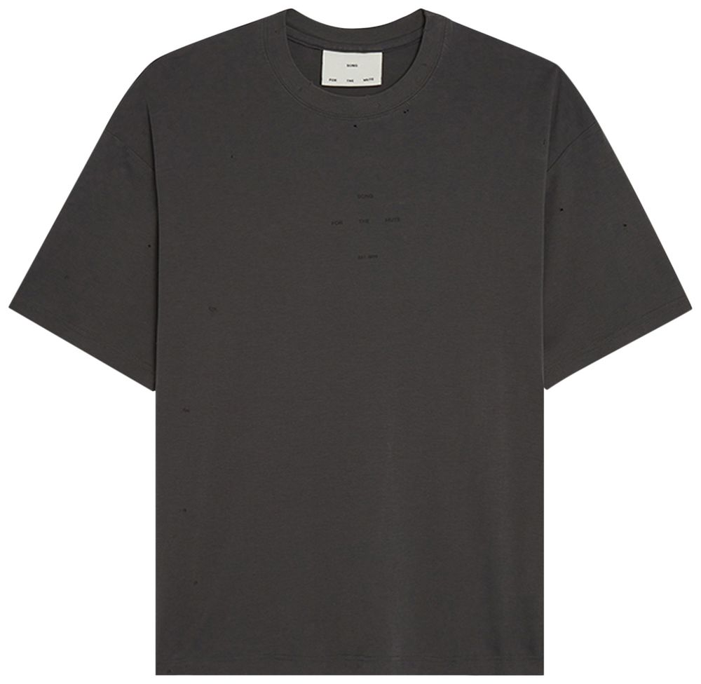 Buy Song for the Mute Logo Oversized Tee 'Washed Black' - 231 MTS018P2 ...