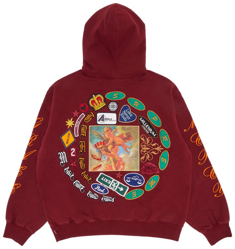 Buy Supreme Patches Spiral Hooded Sweatshirt 'Cardinal' - SS23SW64 ...