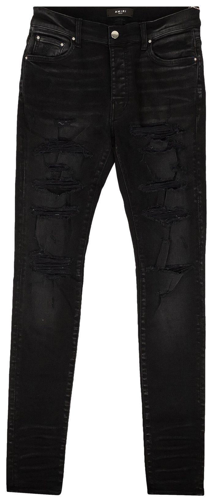 Buy Amiri Thrasher Plus Distressed Jeans 'Black' - PXMD005 023 BLAC | GOAT