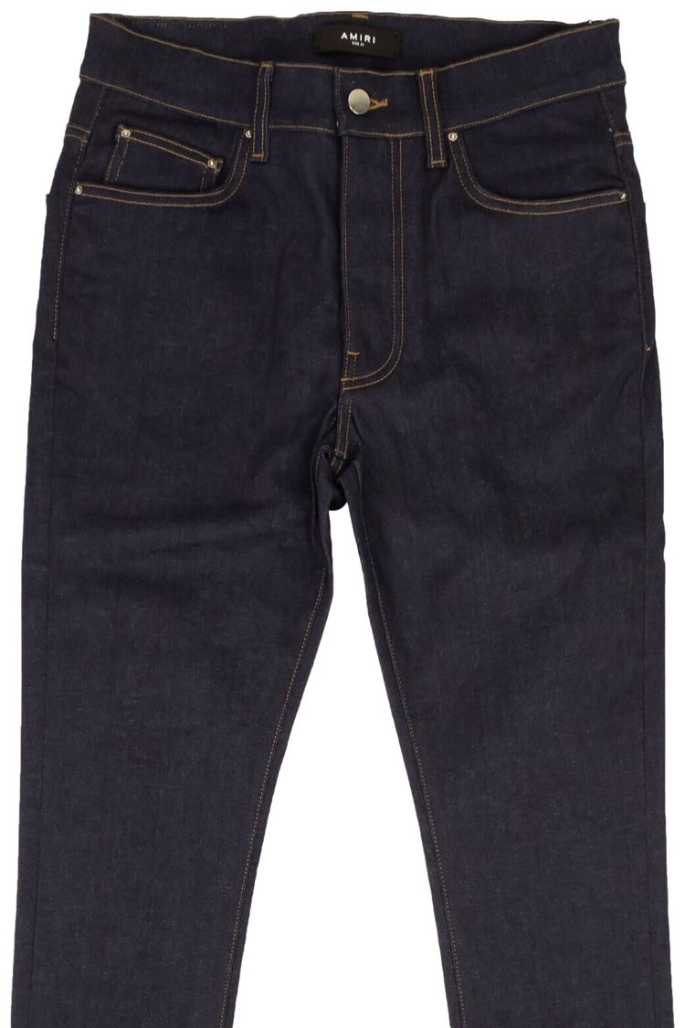 Buy Amiri Raw Stack Skinny Jeans 'Indigo Blue' - MDS001 402 INDI | GOAT