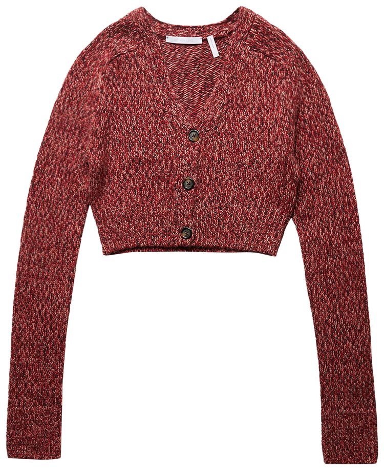 Buy Helmut Lang Shrunken Cardigan 'Raspberry Mouline' - M07HW709 0ZD ...