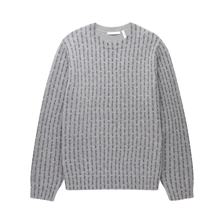 Buy Helmut Lang All Over Logo Intarsia Crew Knit 'Cinder' - M09HM703 ...