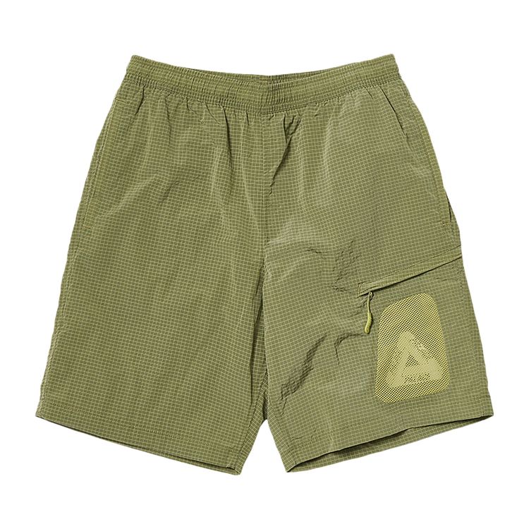 Buy Palace Y-Ripstop Shell Short 'Lime' - P24ST045 | GOAT