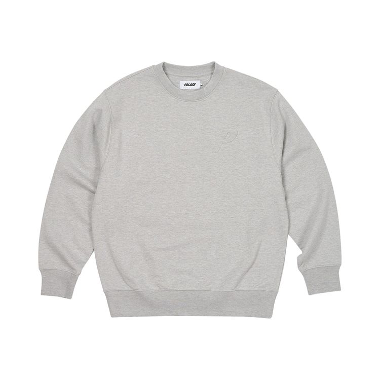 Buy Palace Bossy P3 Crew 'Grey Marl' - P24CS120 | GOAT UK