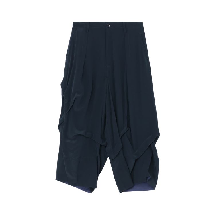 Buy Yohji Yamamoto Pour Homme De Ci Logwood A S-Big Tuck Pants 'Navy ...