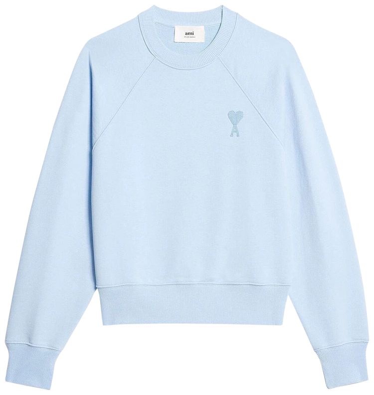 Buy Ami Tonal Sweatshirt 'Sky Blue' - USW004 747 464 | GOAT