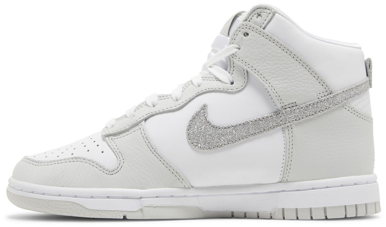 Buy Nike Wmns Dunk High 'Silver Glitter Swoosh' - FJ4578 100 | GOAT