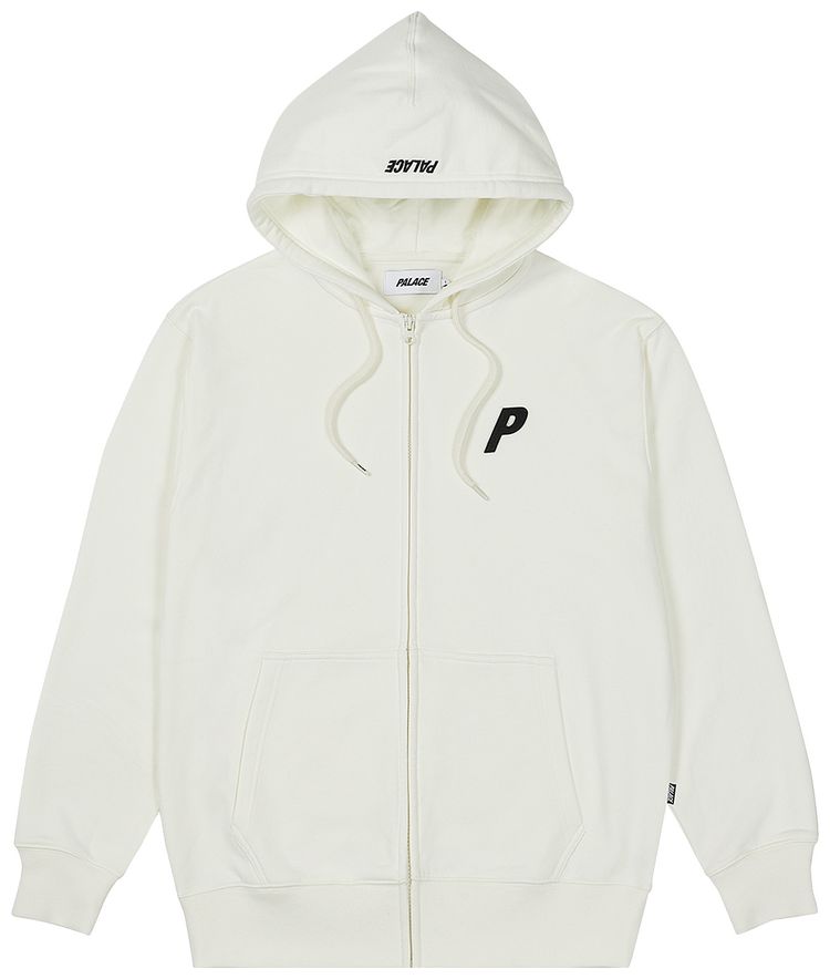 Buy Palace Felt P Zip Hood 'White' - P24CS115 | GOAT