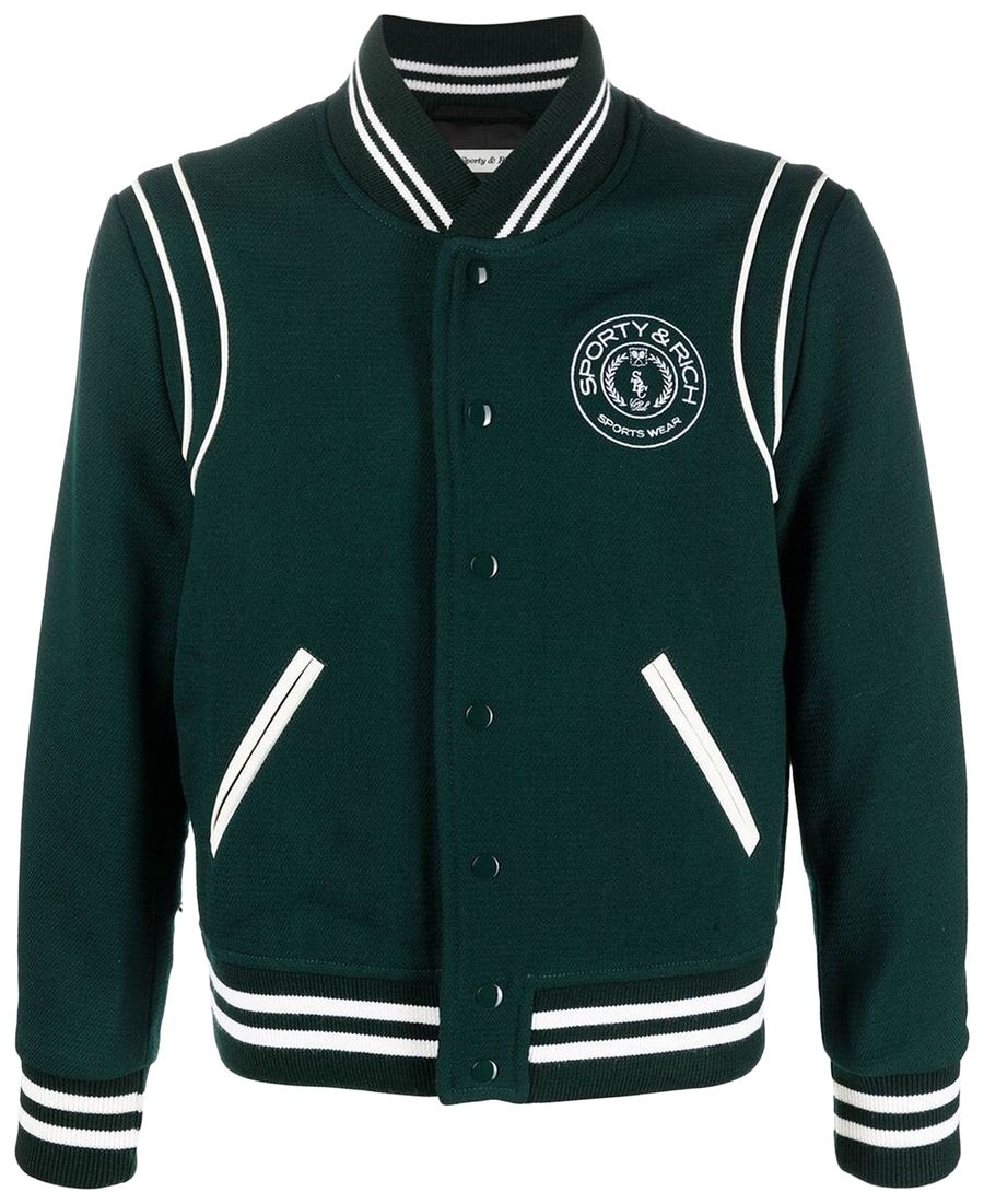 Buy Sporty & Rich Connecticut Crest Varsity Jacket 'Forest' - JA691FO ...
