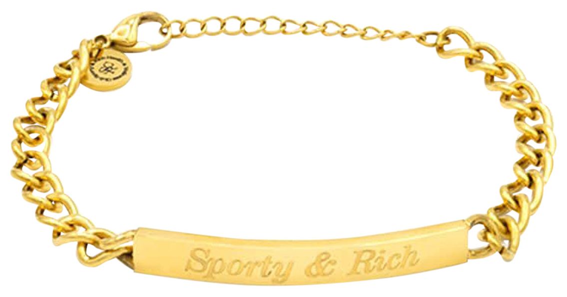 Buy Sporty & Rich Curb chain Bracelet 'Gold' - AC484GO1 GOLD | GOAT