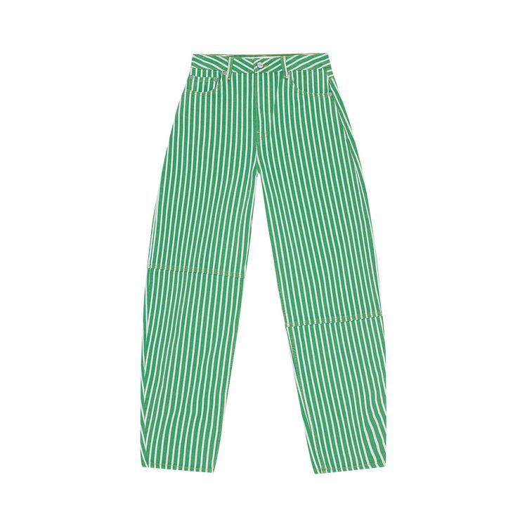 Buy GANNI Stripe Denim Stary 'Kelly Green' - J1161 KELL | GOAT