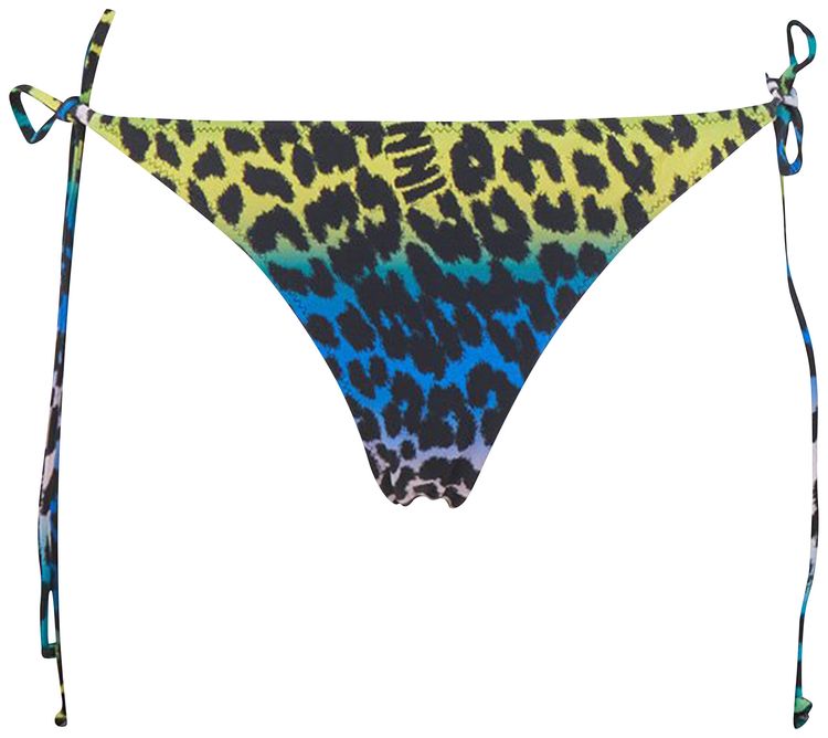 Buy Ganni Recycled Printed String Bikini Briefs Multicolor A4685