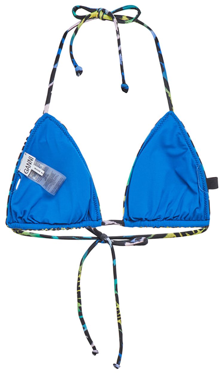 Buy Ganni Recycled Printed String Bikini Top Multicolor A4688 Mult