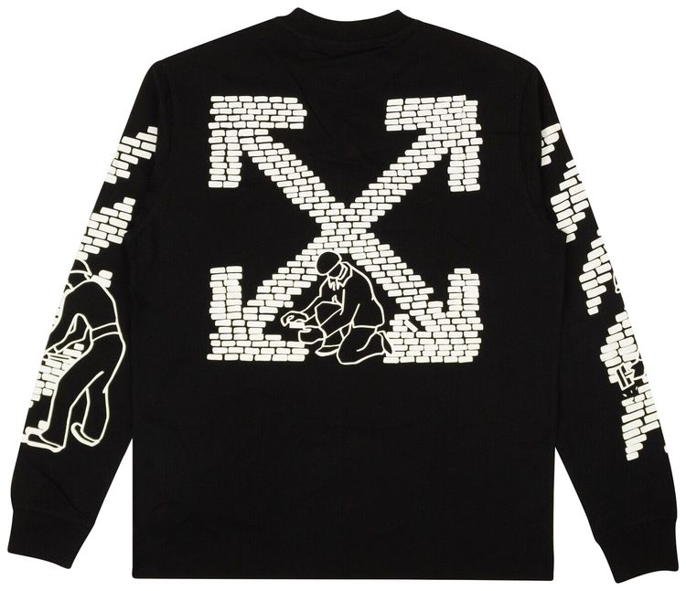 Buy Off White Bricks Skate Long Sleeve Tee Blackwhite