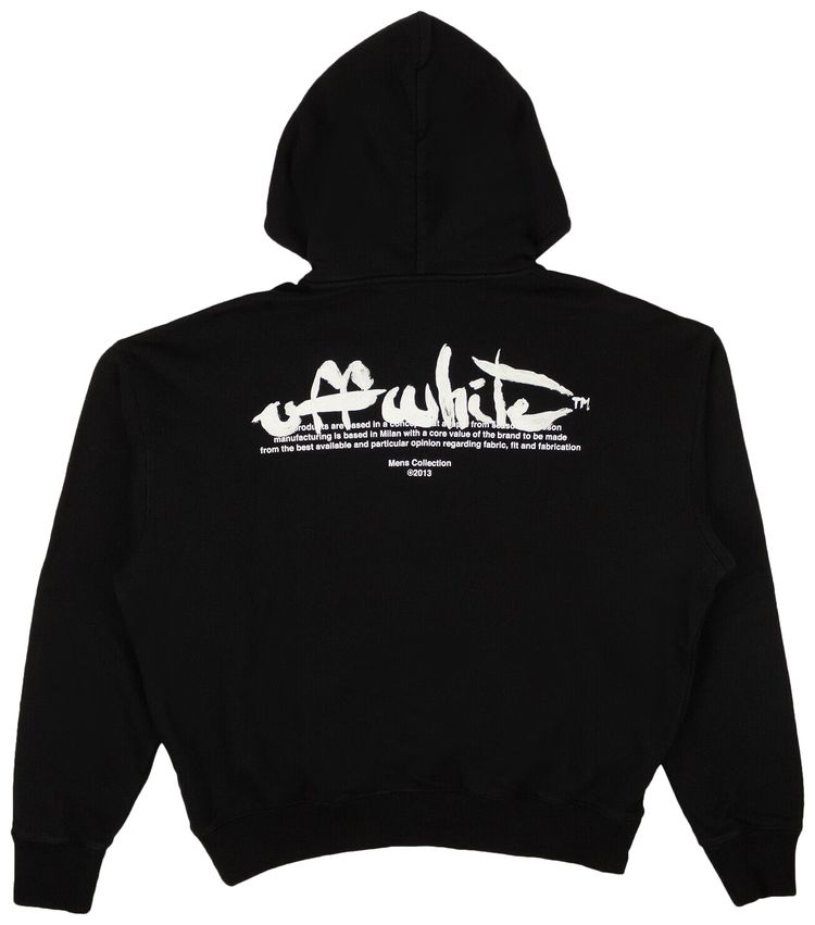Buy Off-White Paint Script Skate Hoodie 'Black/White ...