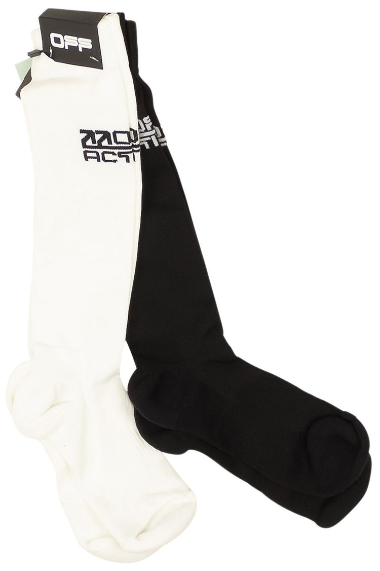 Buy Off-White Knee Socks (2 Pack) 'Multicolor' - OMRA029I20KNI0010110 ...