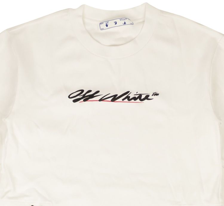 Buy Off-White Script Logo T-Shirt Dress 'White' - OWDB22R21JER0010110 ...