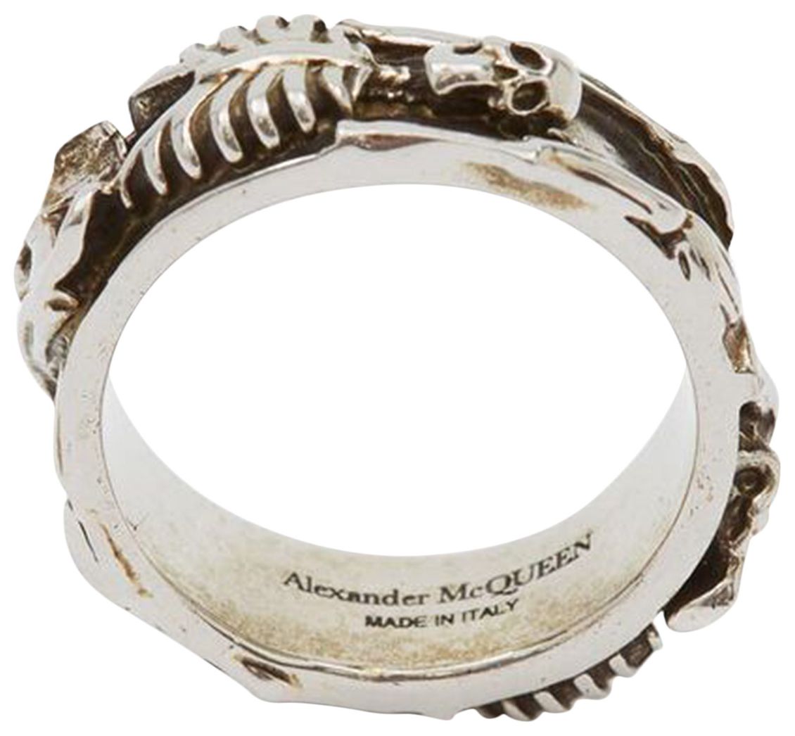 Buy Alexander McQueen Dancing Skeleton Ring 'Silver' - 575539 J160Y ...