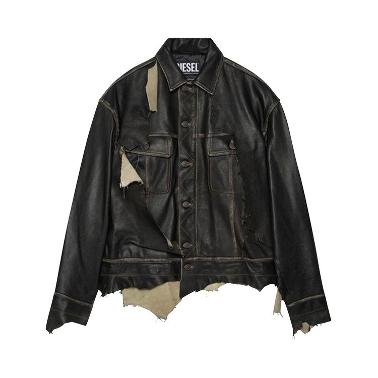 Buy Diesel L Trucker Wild Jacket 'Black' - A09809 0WFAG 9XX | GOAT