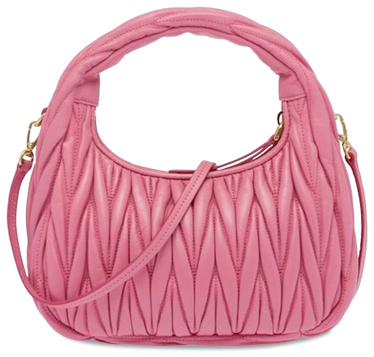 Buy Miu Miu Wander Matelasse Nappa Leather Mini Hobo Bag 'Begonia Pink' - 5BC125 N88 F0638 V OOY ...