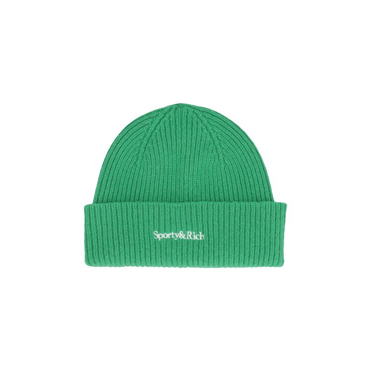 Buy Sporty & Rich Serif Logo Beanie 'Kelly/White' - AC741KE KELL | GOAT