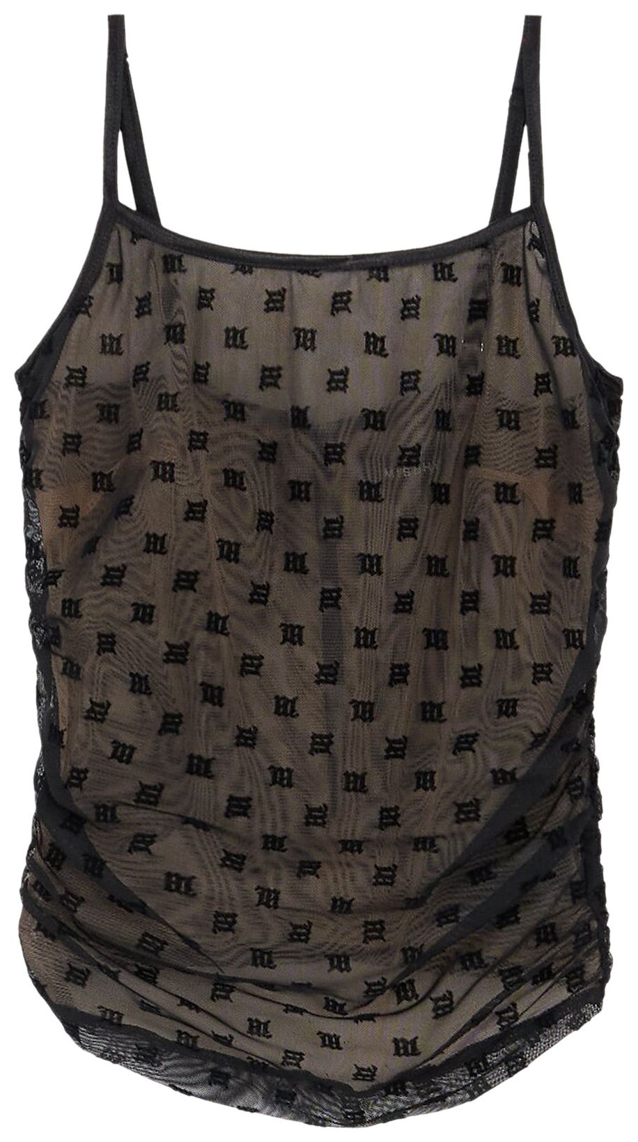 Buy MISBHV Mesh Monogram Draped Top 'Black' - 3022W140 | GOAT