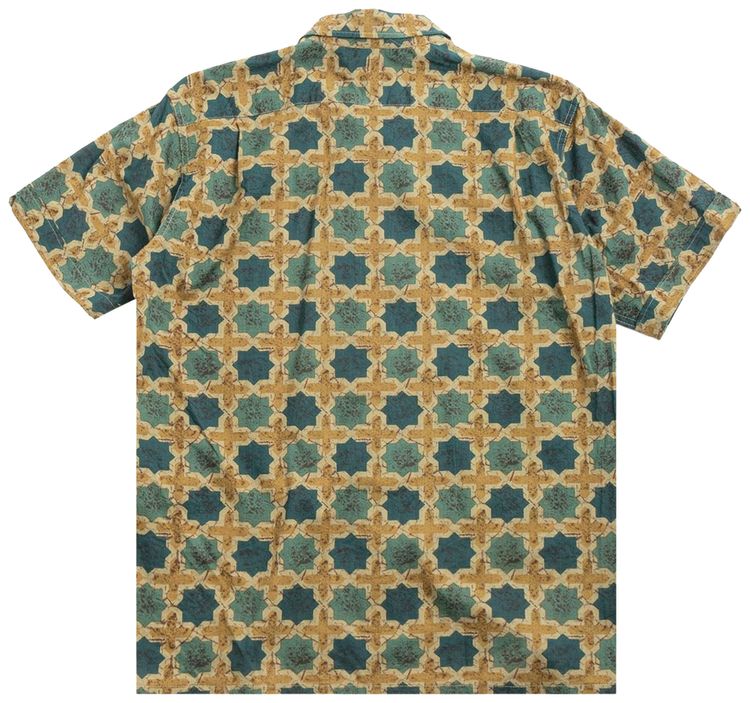 Buy Engineered Garments Camp Shirt 'Olive Cross Batik' - 23S1A004 SW005 ...
