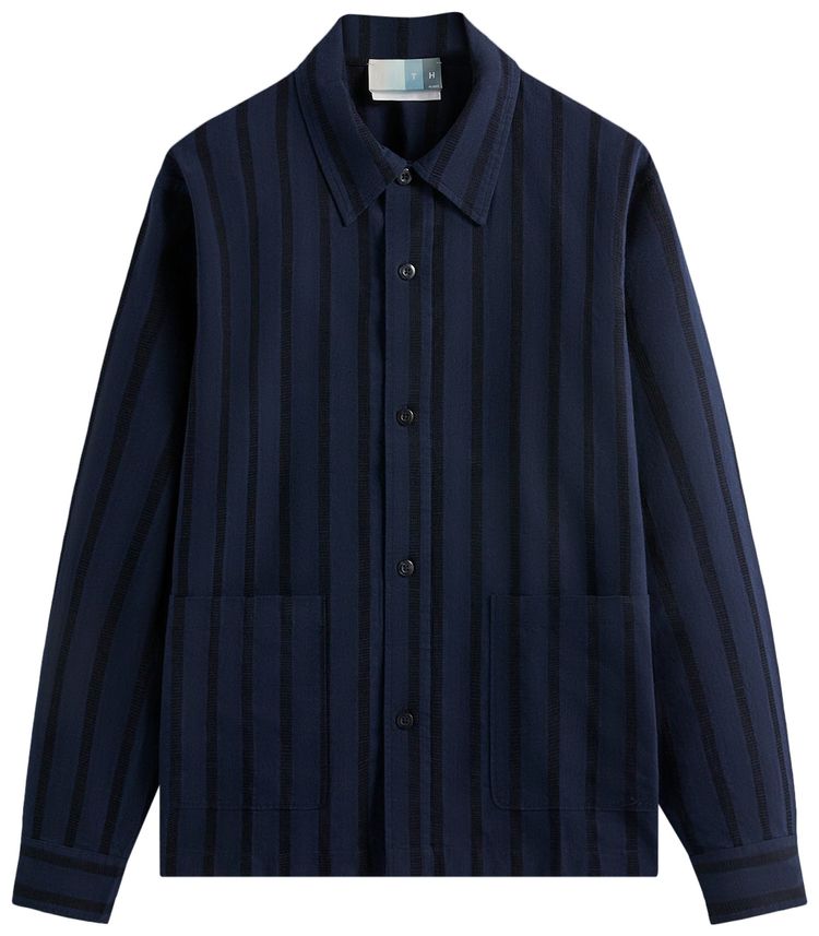 Kith Long-Sleeve Poplin Boxy Collared Overshirt 'Nocturnal' | GOAT AU