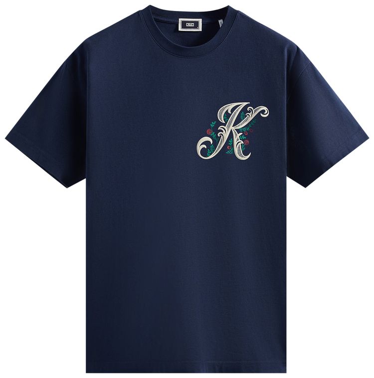 Buy Kith Script Floral Tee 'Nocturnal' - KHM031336 413 | GOAT